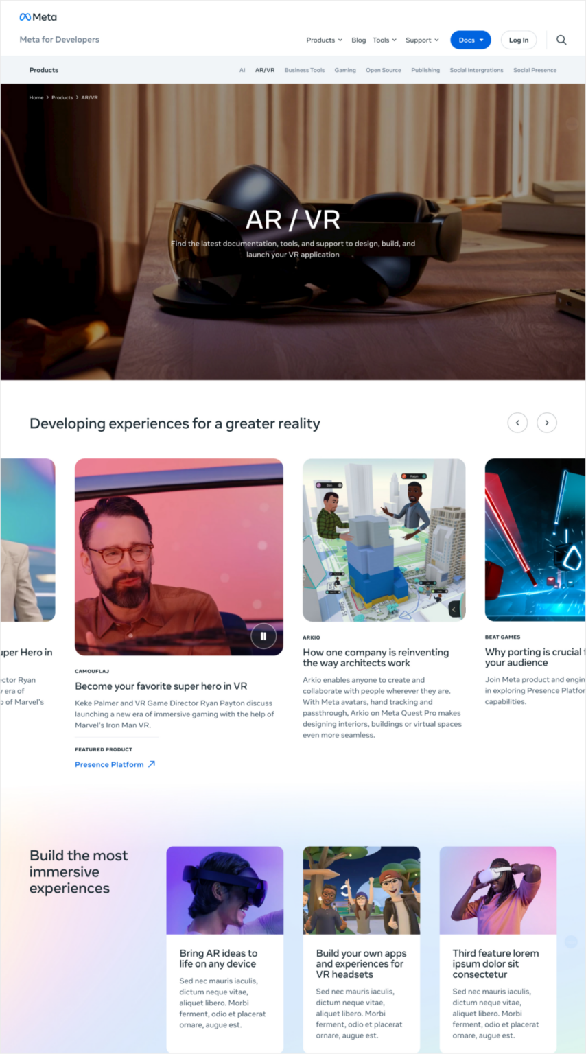 Meta for Developers Product Experience Case Study - Amp Agency